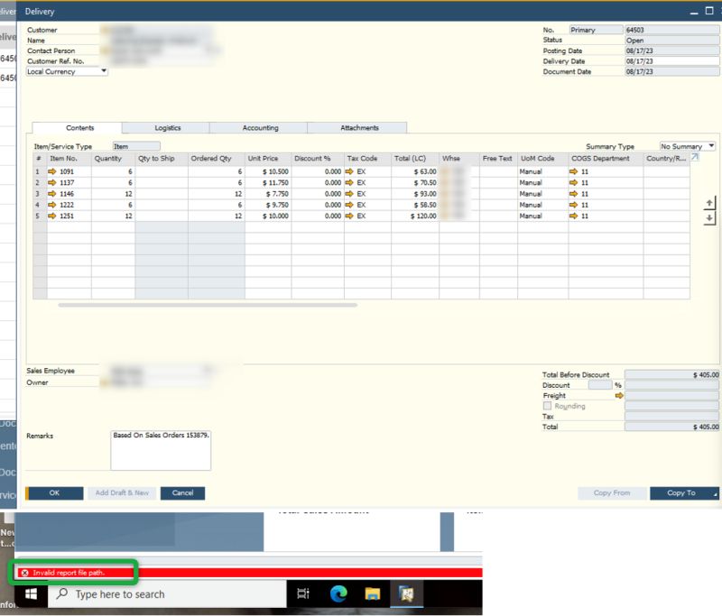 Invalid report file path - Khi preview Layout bằng Crystal Report